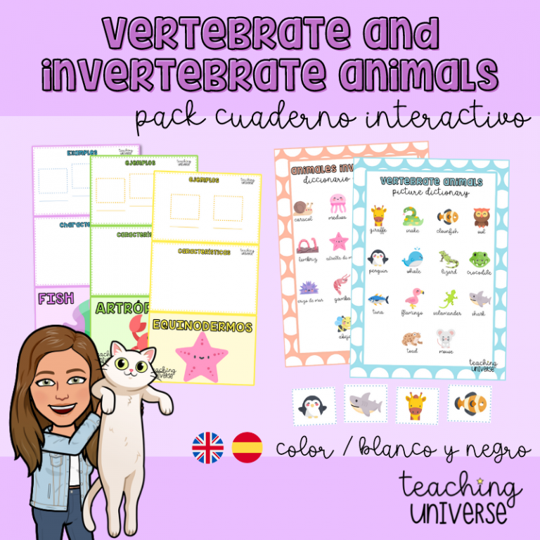 Pack de Vertebrados e Invertebrados – Recursos Imprimibles de Ciencias ...