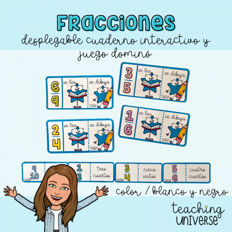 Pack de Fracciones Propias e Impropias – Tarjetas y Dominó Imprimibles ...